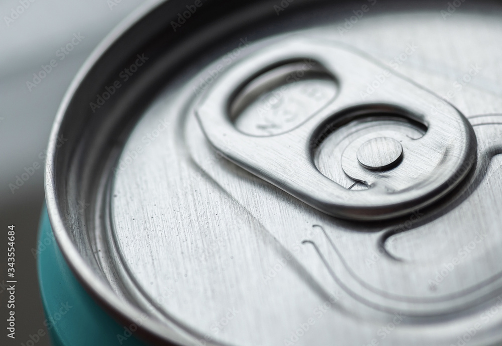 aluminum soft drink can, top view. for beverage packaging Stock Photo ...