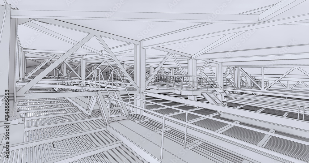Visualization of bim models of metal supporting structures in drawing ...