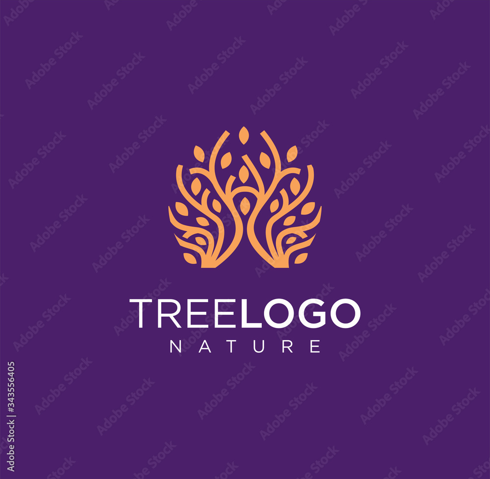 Fashion tree Logo Jewelry Logo Vector Stock, Simple Tree Logo Line ...