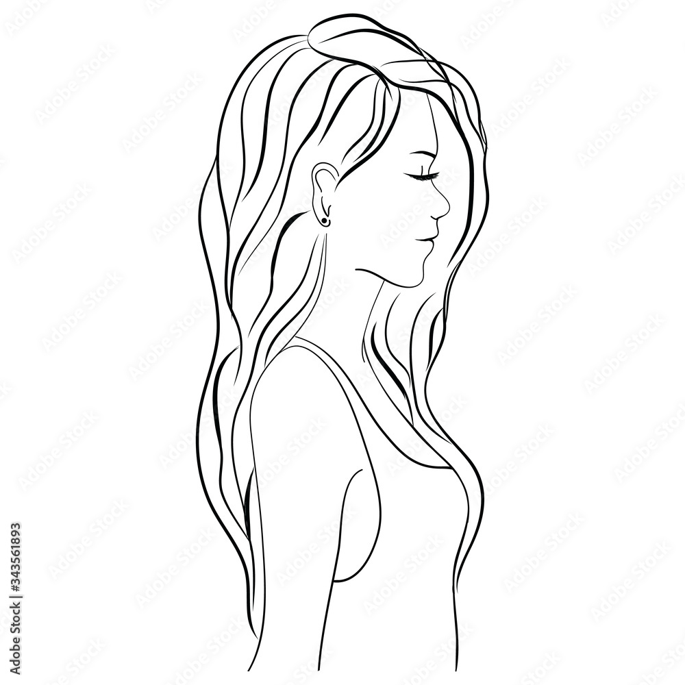 How To Draw A Woman Face Side View