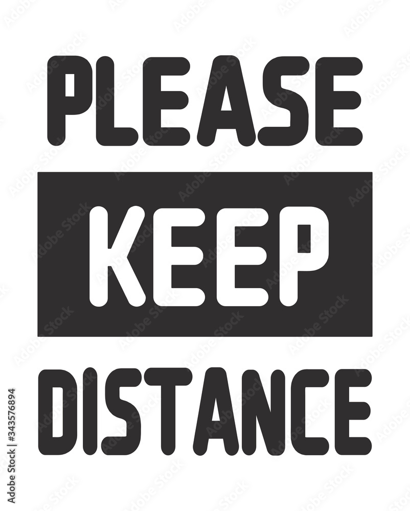 Please keep distance Stock Illustration | Adobe Stock