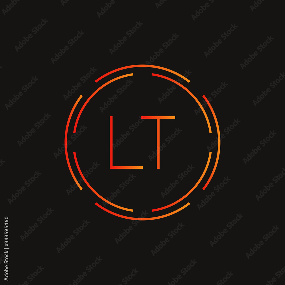 Initial LT letter Logo Design vector Template. Abstract Letter LT logo ...