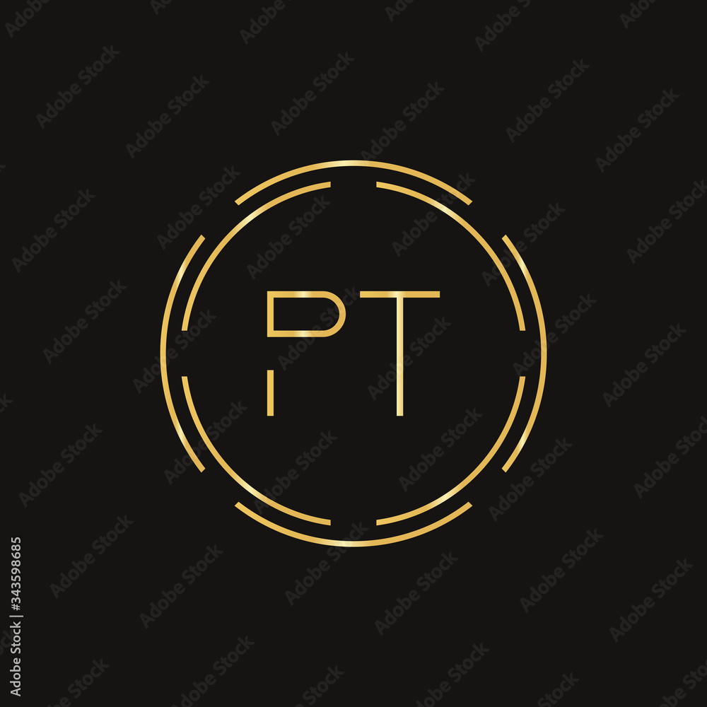 Initial Letter PT Logo Design Vector Template. PT Letter Logo Design ...