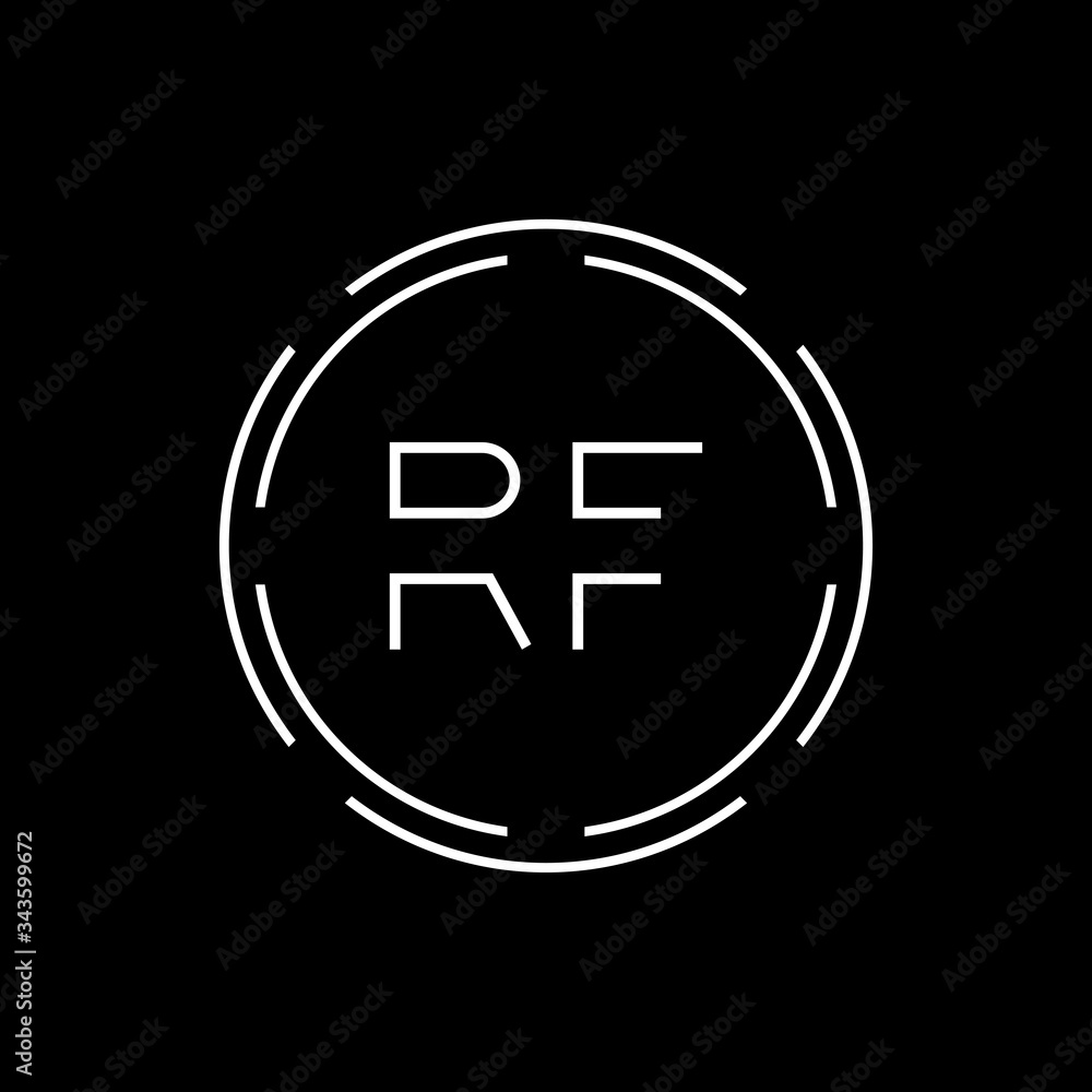 Initial Letter RF Logo Creative Typography Vector Template. Digital ...