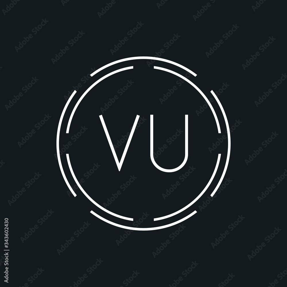 Creative Letter VU Logo Creative Typography Vector Template. Digital ...