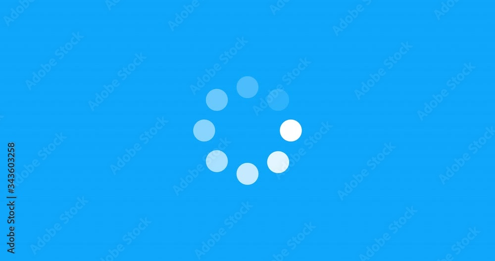 Loading animation. Render footage. Loop animation on blue background ...