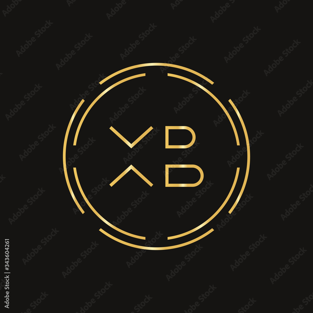 Initial XB letter Logo Design vector Template. Abstract Circle Letter ...