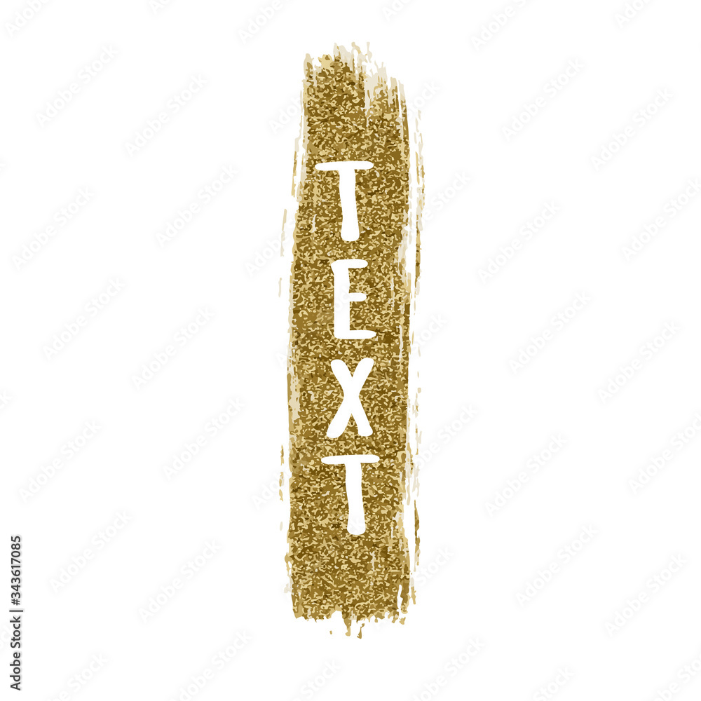 Vector illustration hand drawing gold brush stroke paint background for ...