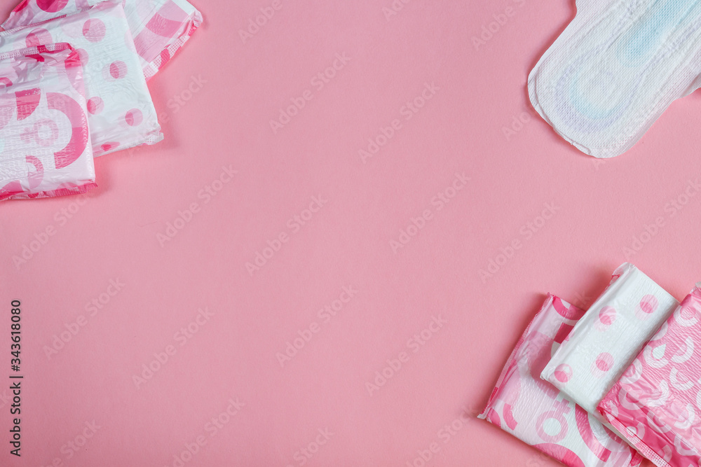 Pink background with pads Stock Photo | Adobe Stock
