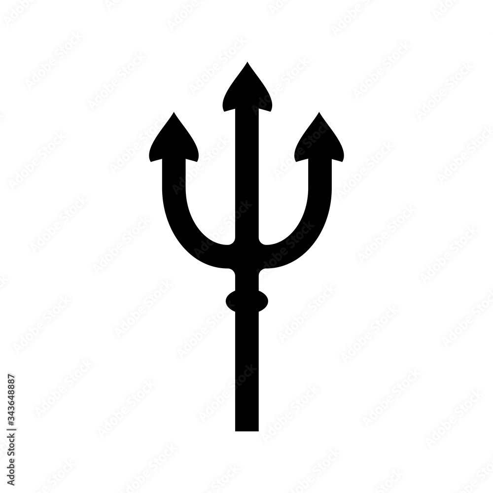 Trident icon on white background Stock Vector | Adobe Stock