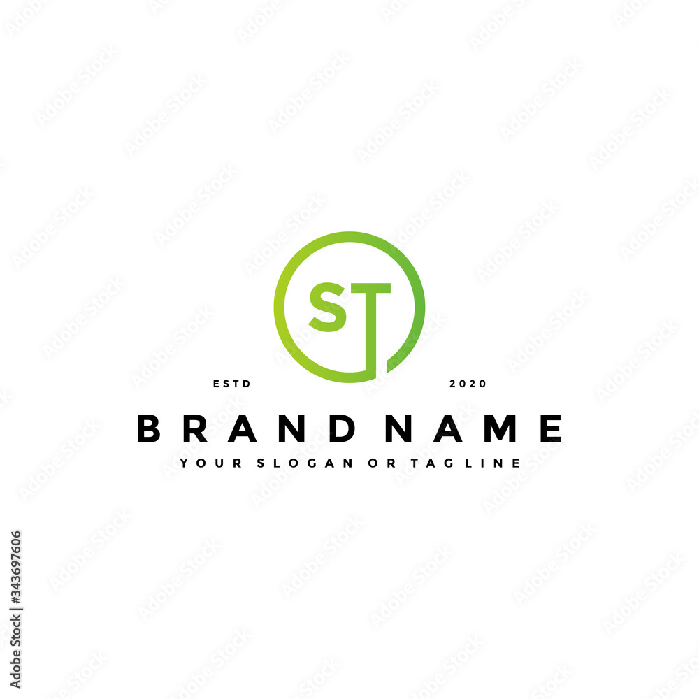 letter ST logo design vector Stock Vector | Adobe Stock