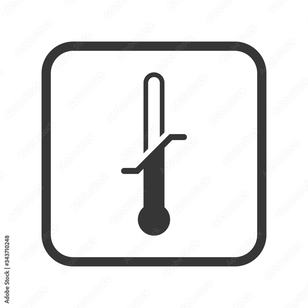 Temperature packaging and logistic vector isolated single icon. Packing ...