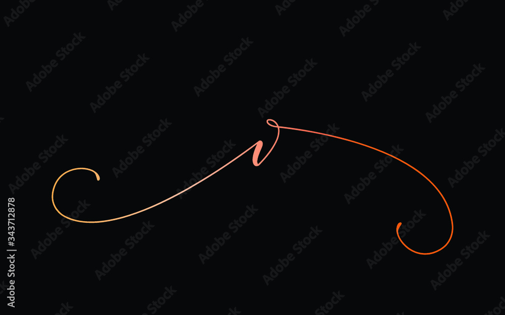 v Lowercase Cursive Letter Logo design, Vector Template Stock Vector ...