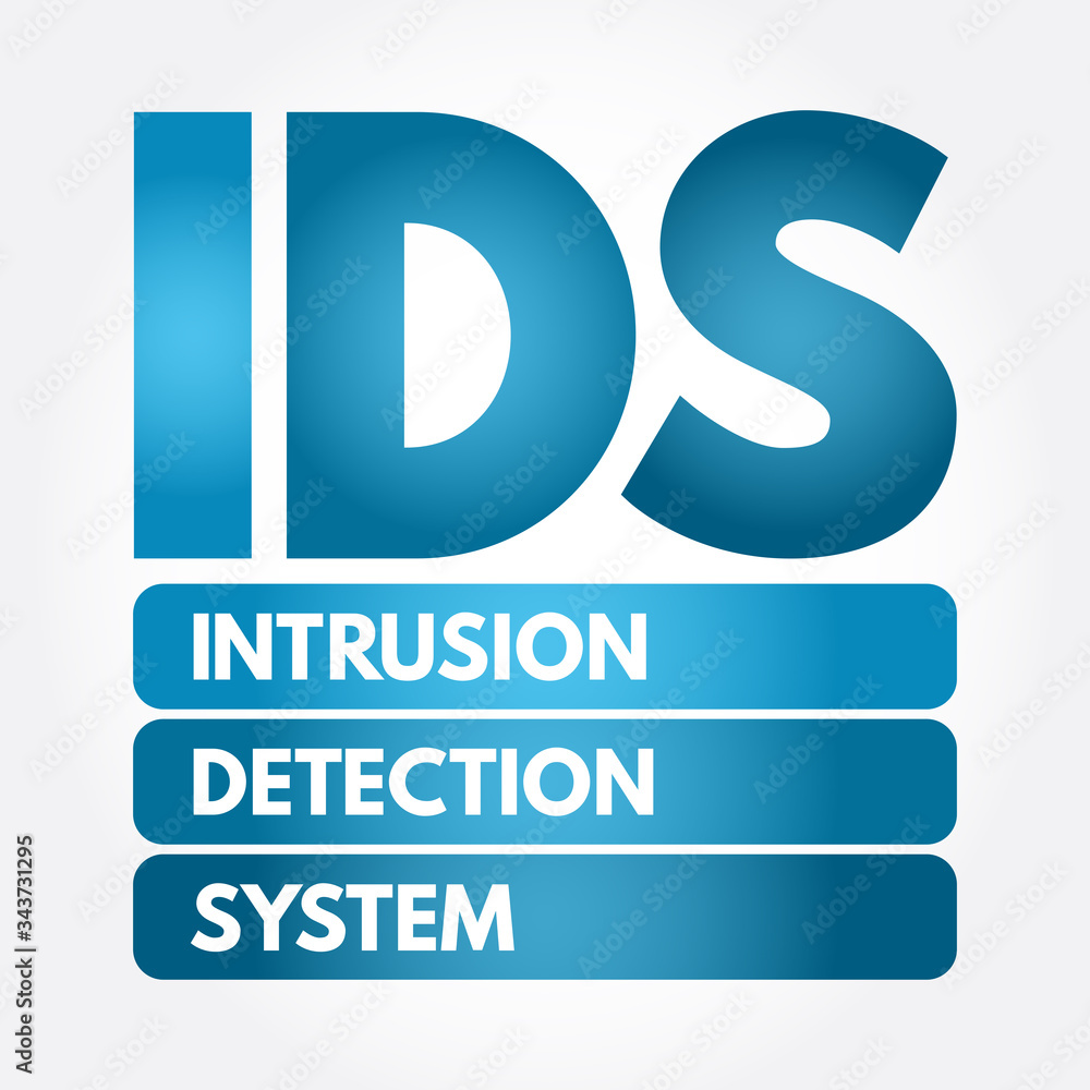 IDS - Intrusion Detection System acronym, technology concept background ...