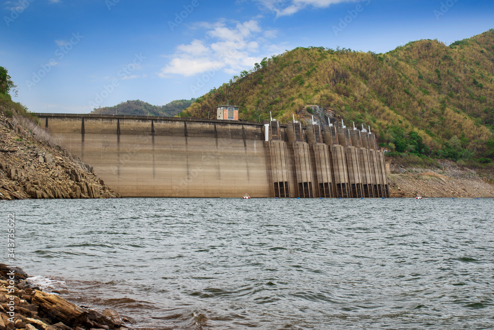 Image of view of bhumibol dam in tak Thailand. Hydro Power Electric Dam ...
