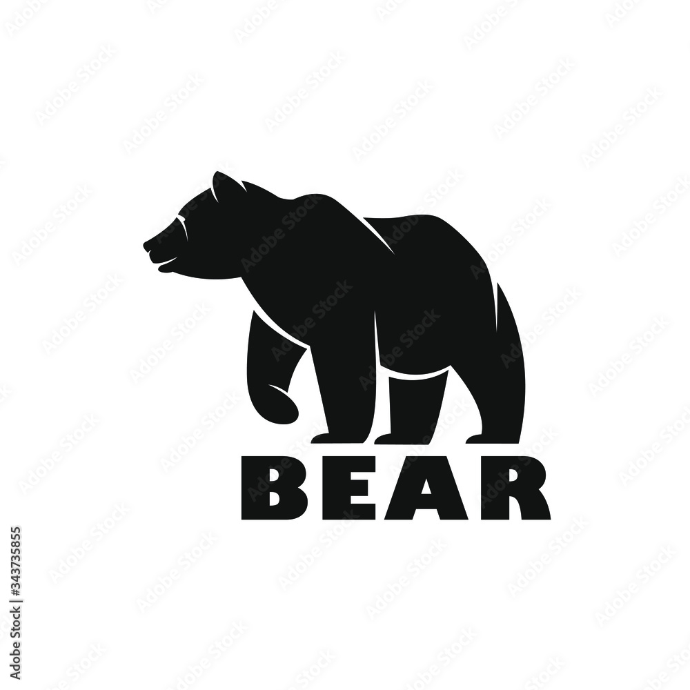Bear Logo Design Stock Vector | Adobe Stock