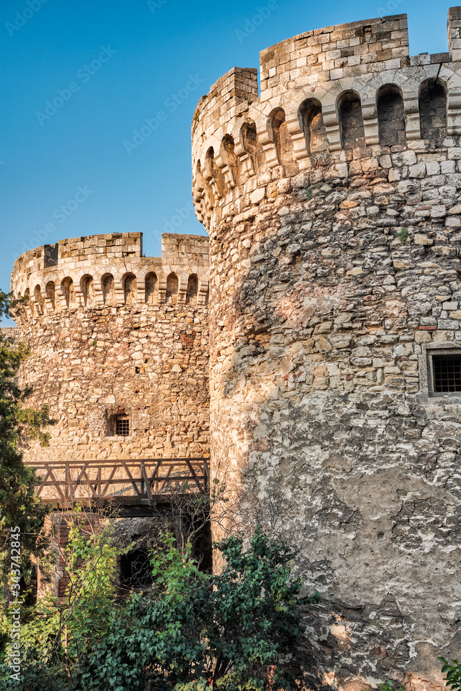 Historic Belgrade Fortress in Kalemegdan park in Belgrade, Serbia Stock ...