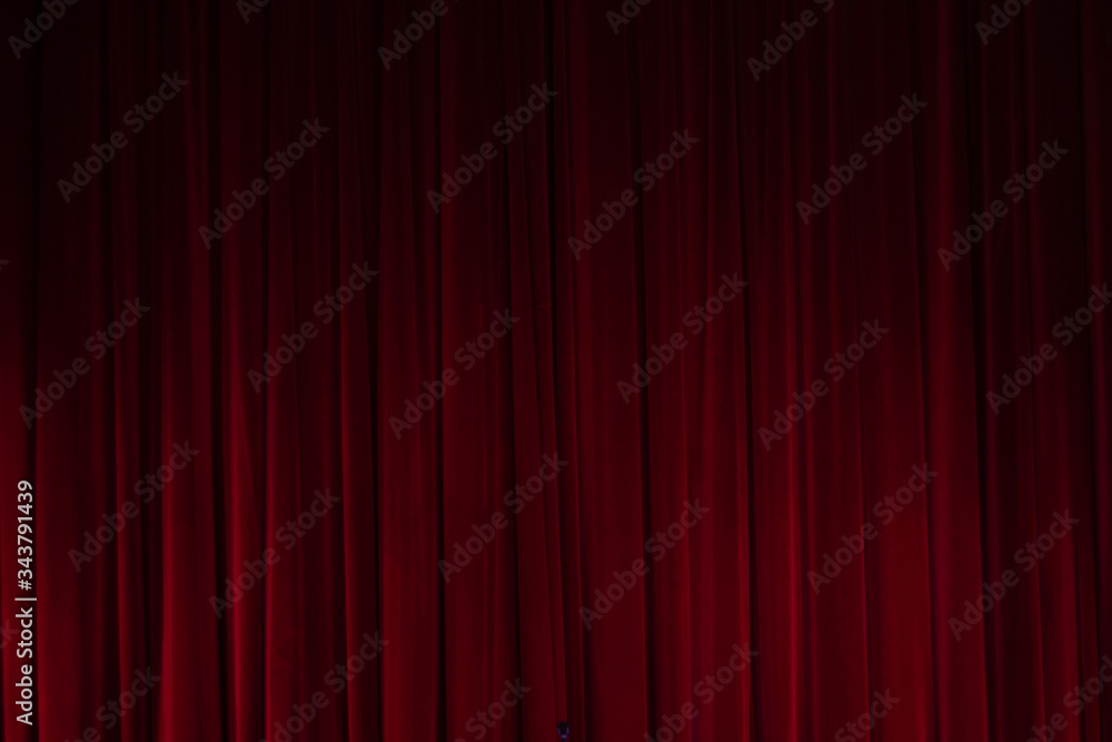 Theatrical dark red velvet curtain. Texture background for design ...