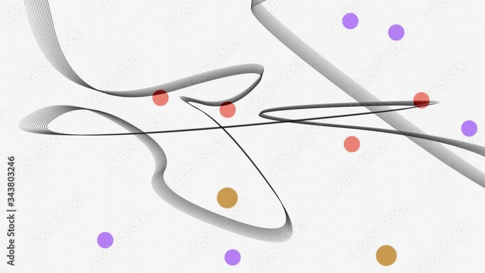 Messed colorful shapes animation. Mesmerizing digital motion design ...