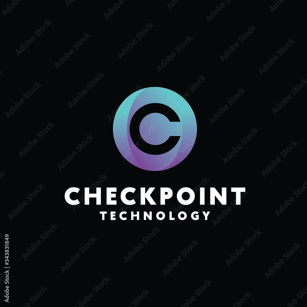 Checkpoint Logo Design Vector. Technology Symbol and App emblem icon ...