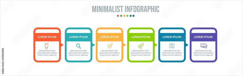 Business data visualization. Process chart. Abstract elements of graph ...