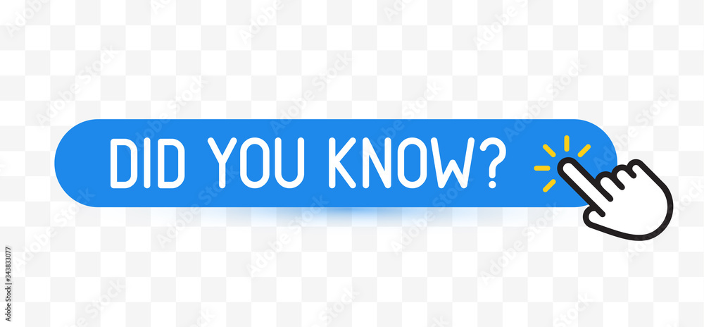 Did you know question web vector button template on transparent ...