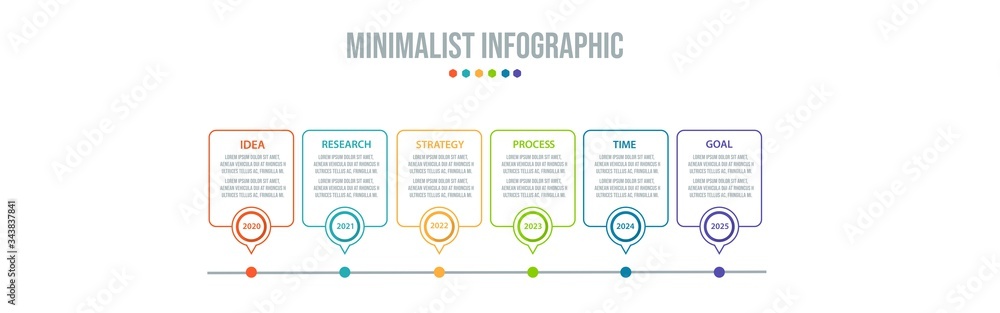 Business data visualization. Process chart. Abstract elements of graph ...