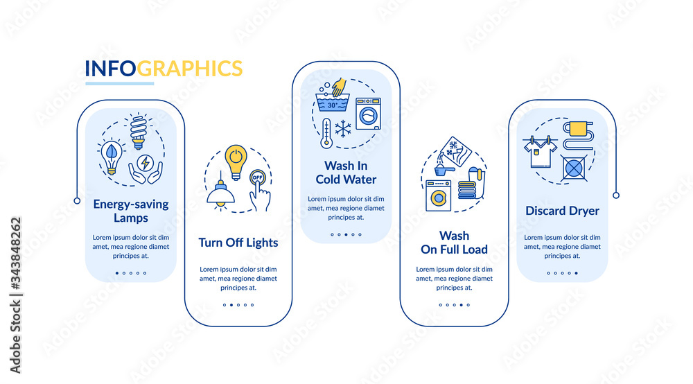 Energy efficiency vector infographic template Stock Vector | Adobe Stock