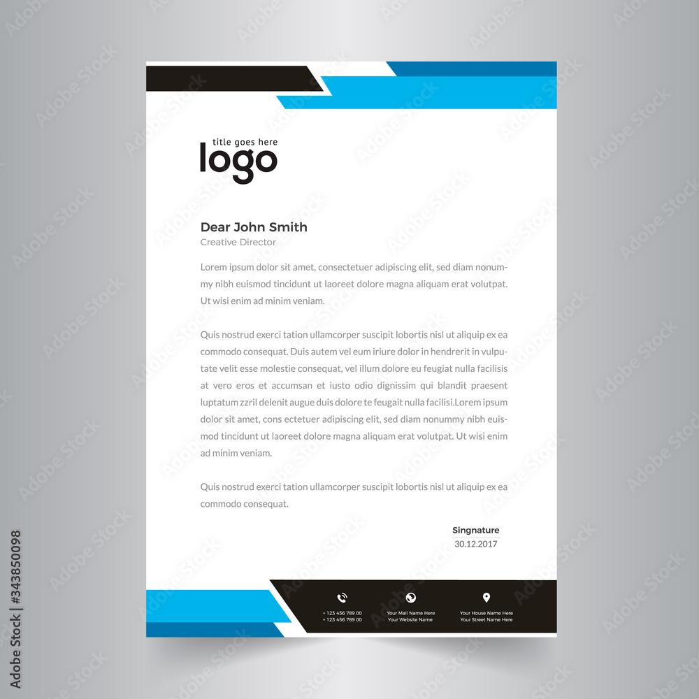 Business style letter head templates for your project design. Stock ...