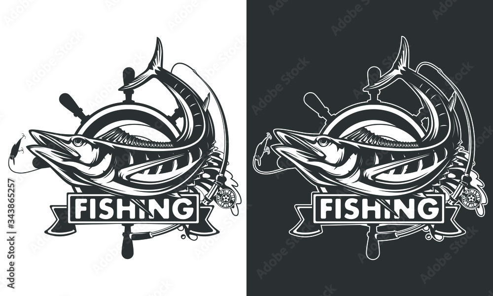 Illustration of a wahoo , Acanthocybium solandri, a scombrid fish ...