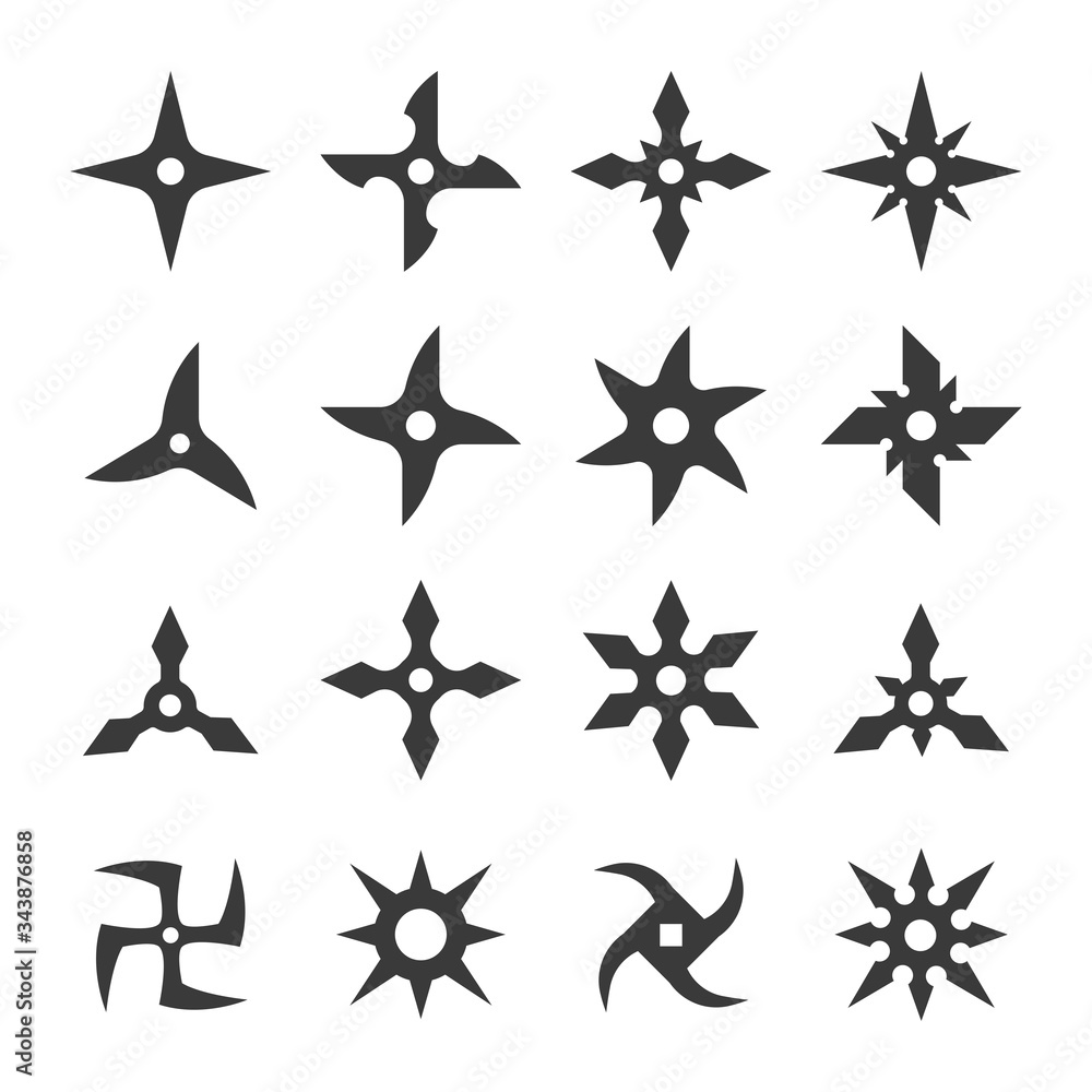 Ninja Weapons Vector