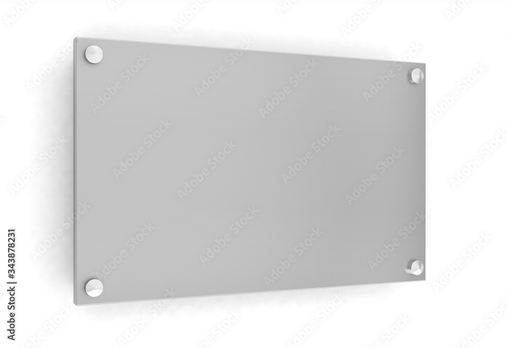 metal plate blank wall sign signboard template Stock Illustration ...