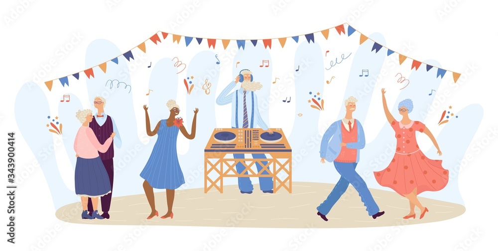 Old People Dancing Cartoon