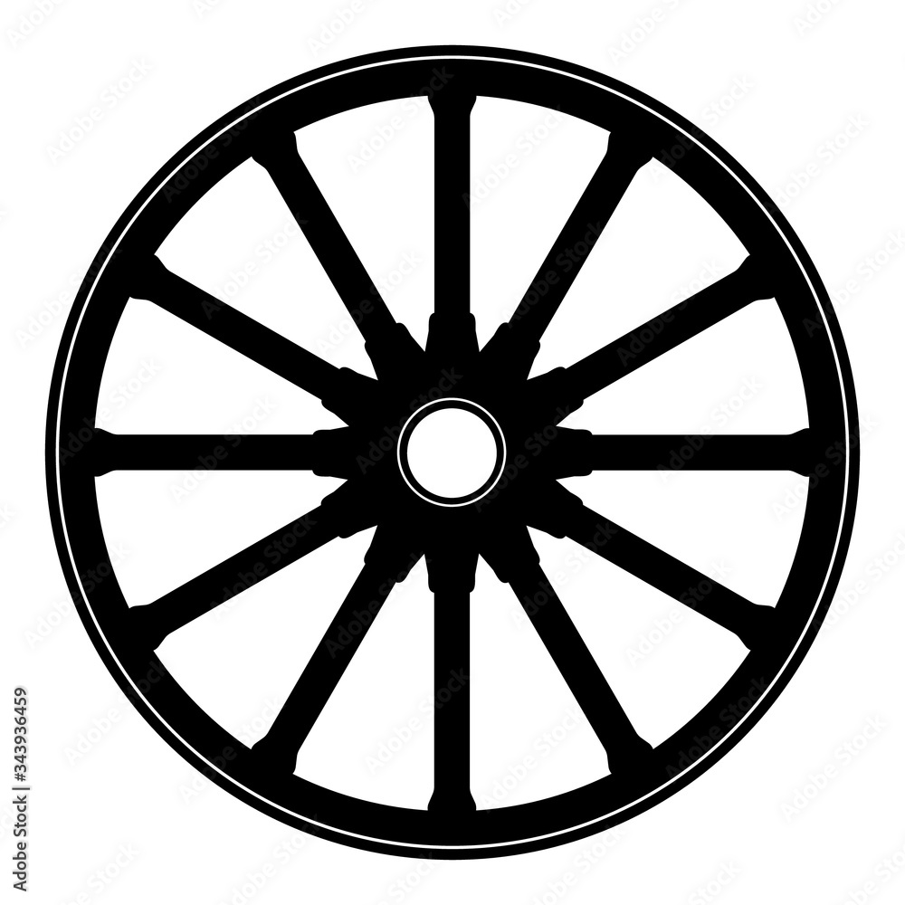 Wagon wheel Stock Vector | Adobe Stock
