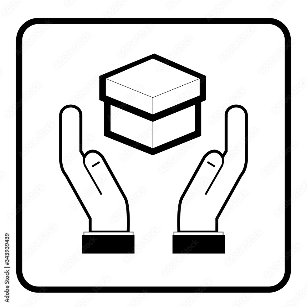 Handle with care icon. warning sign. Packaging Symbol.editable EPS10 ...