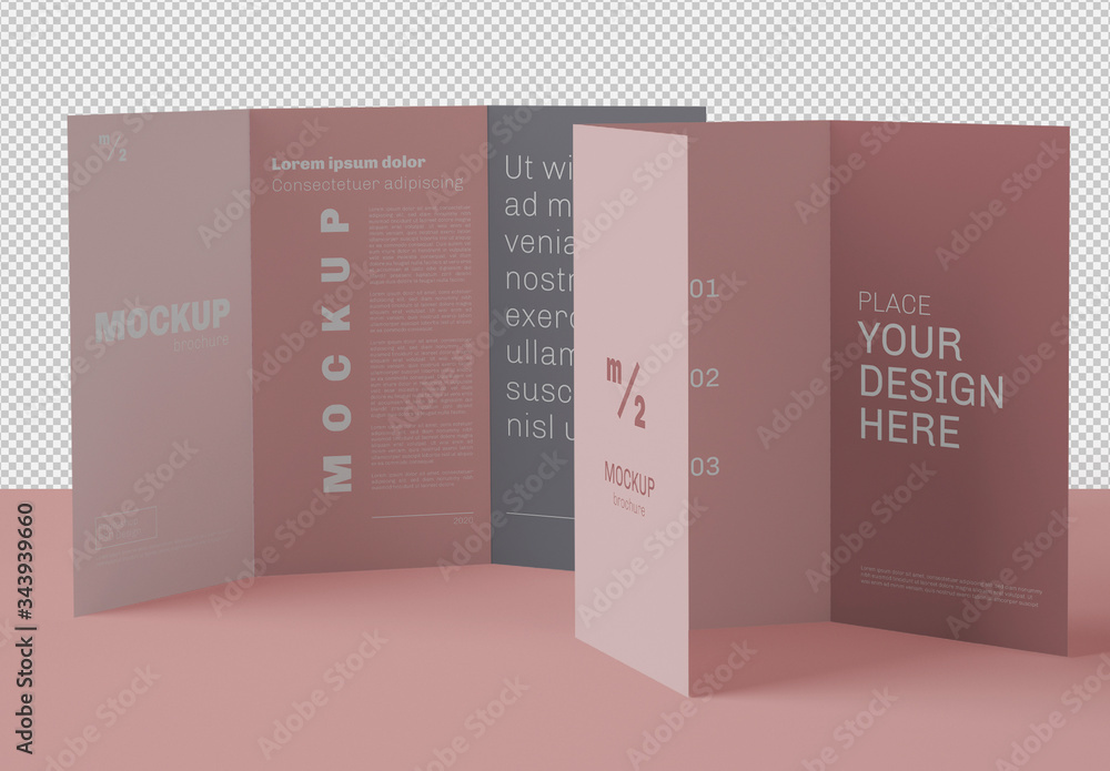 2 Trifold Brochure Mockup Stock Template | Adobe Stock