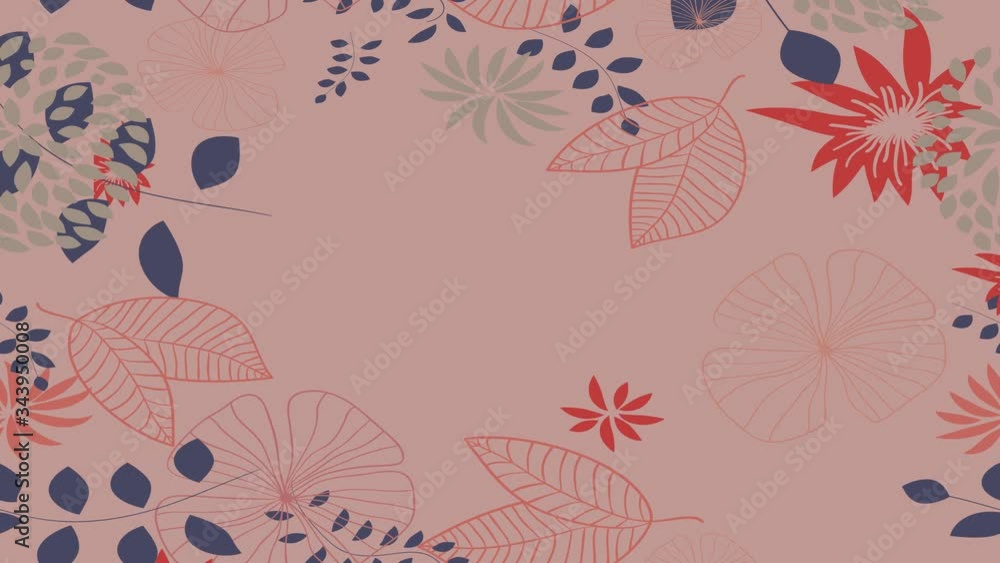 Video „Bounce Spring Scale And Slide Animation Of Floral Animation With ...