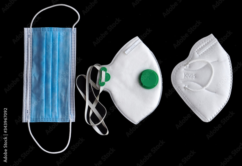 Surgical mask and medical masks FFP2 / FFP3 / N95 / KN95 for protection ...
