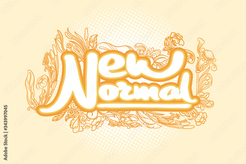 New normal drawing text, capital letterhead for article. Available for ...