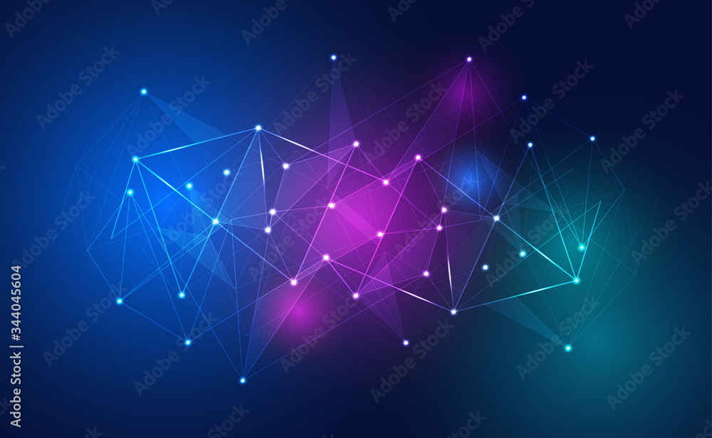 Internet connection, with neon effect, technology background. digital ...