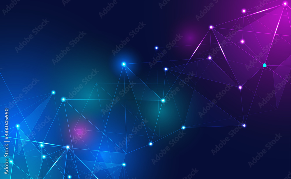 Internet connection, with neon effect, technology background. digital ...