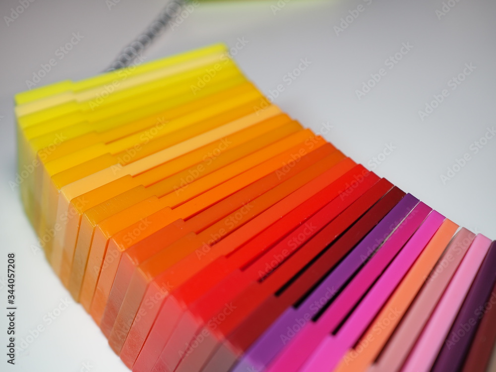 Plastic color swatches book. Sample colors catalogue for plastic ...