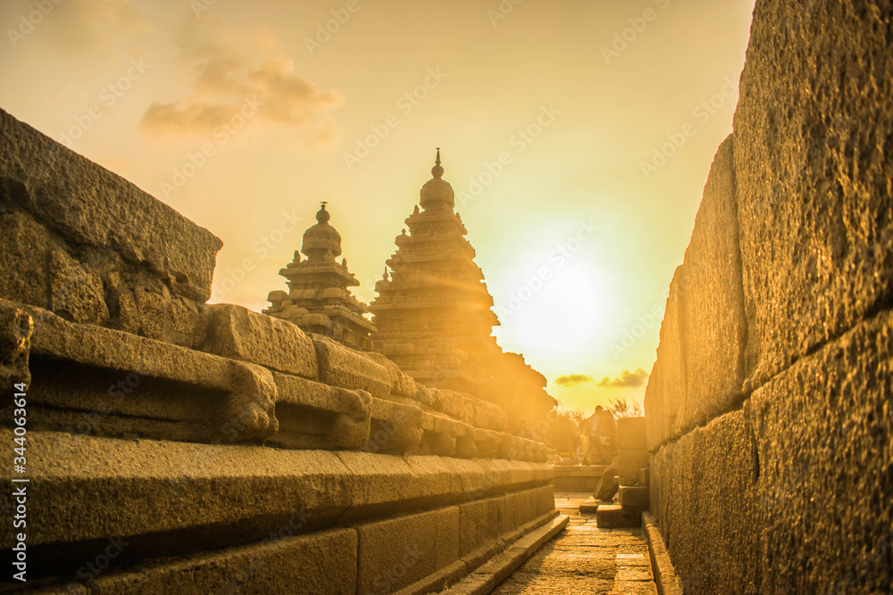 Poster Mamallapuram, or Mahabalipuram, is a town on a strip of land ...