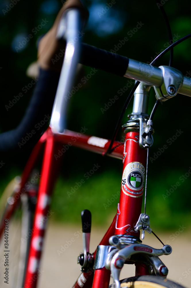 vintage road bike puch brigadier with steel frame and shimano parts ...
