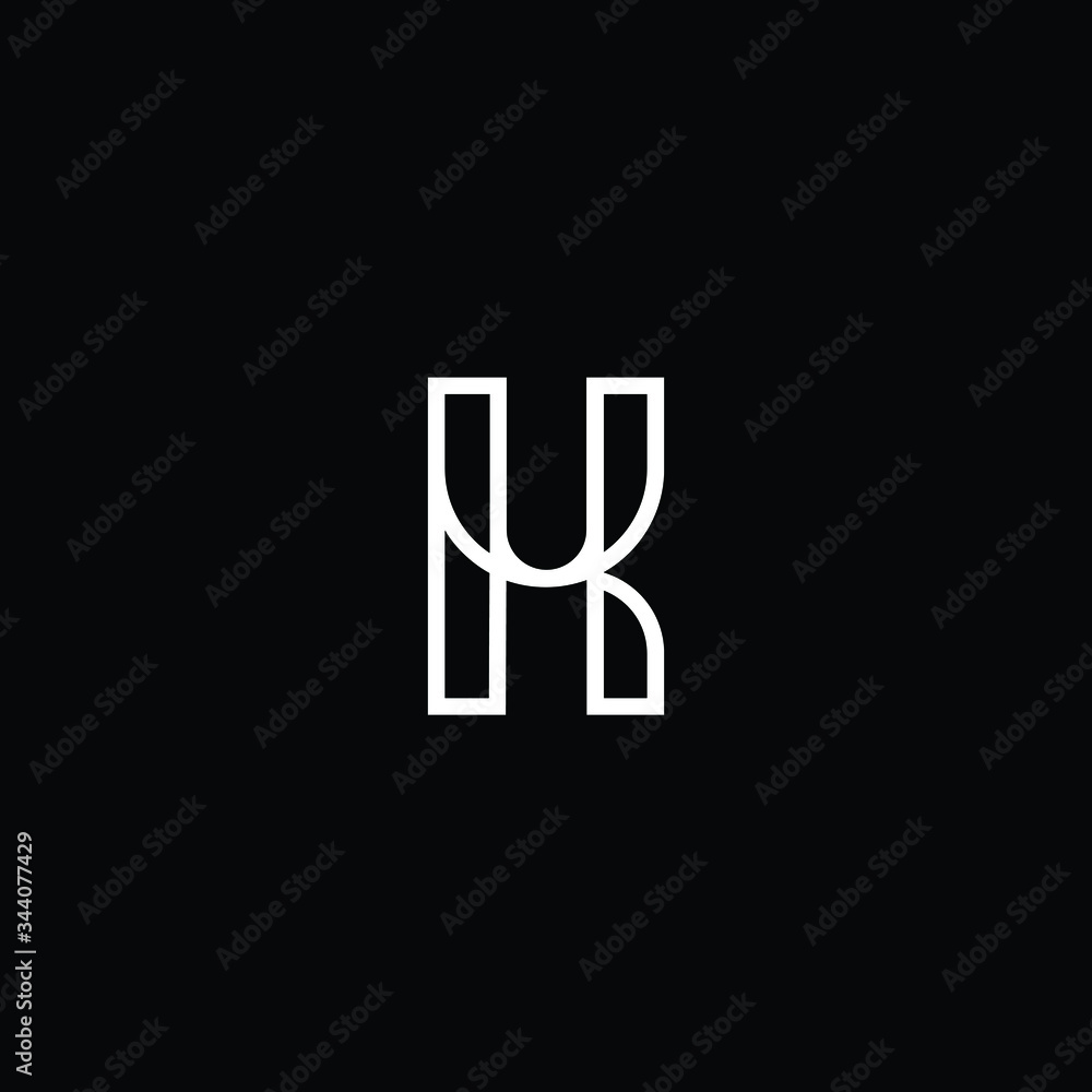Professional Innovative Initial UK logo and KU logo. Letter UK KU Minimal elegant Monogram ...