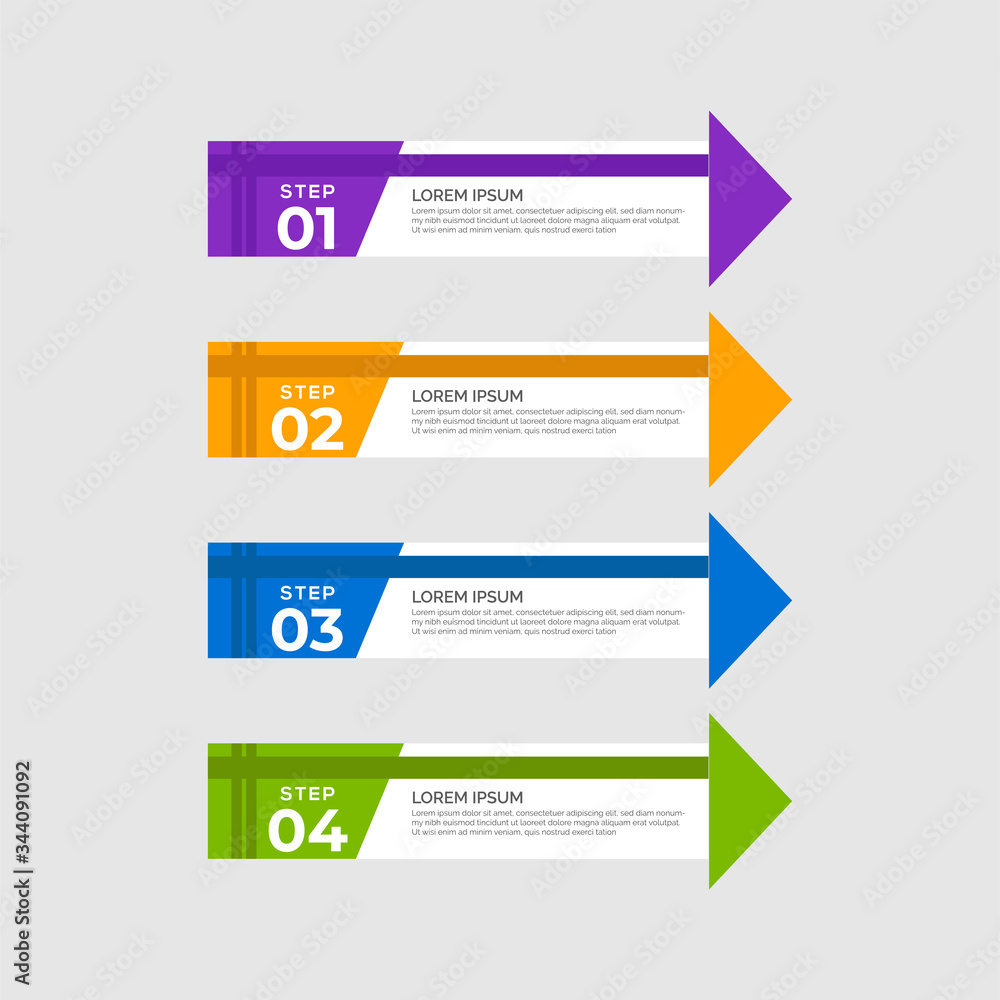 Simple clean number banners template with place for your data. Modern ...