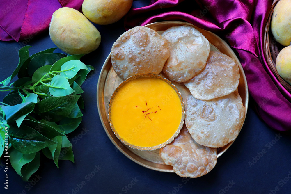 Indian Food - Aamras is a sweet dish made from the pulp of the Alphonso ...