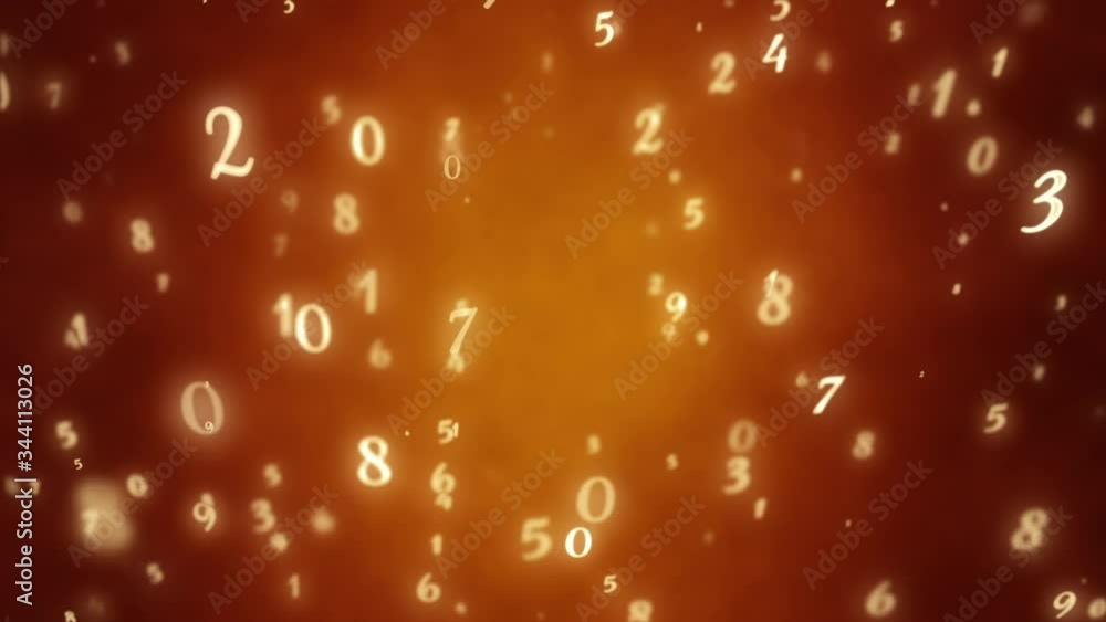 Numerology (secret knowledge about the numbers). Esoteric background with numbers. Soft focus ...