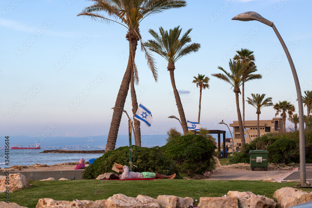 Independence day on the central public beach in Haifa - famous tourist ...