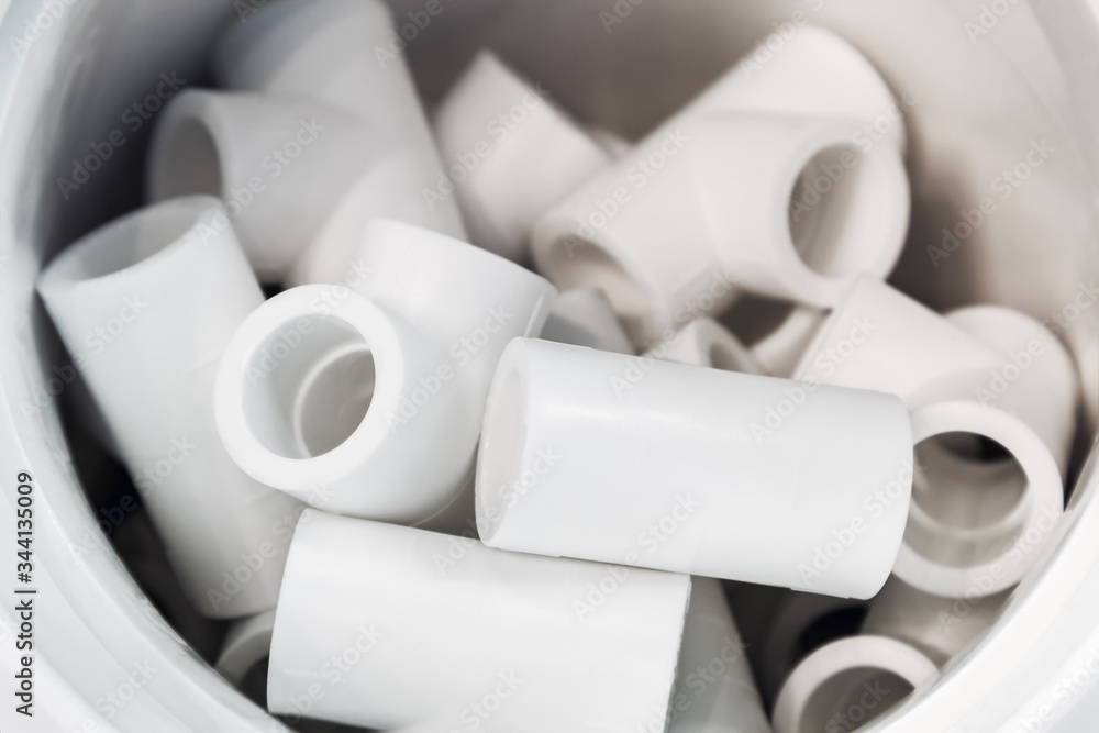 plastic parts of pipes, connection adapters for ventilation and air ...